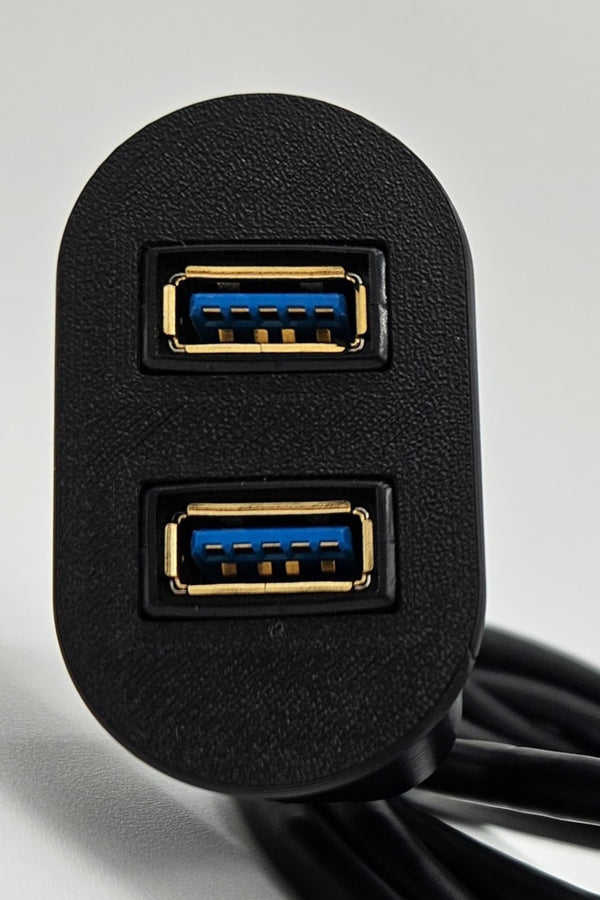 94-04 Mustang coin holder bulkhead with dual, 3ft USB extension cables ...