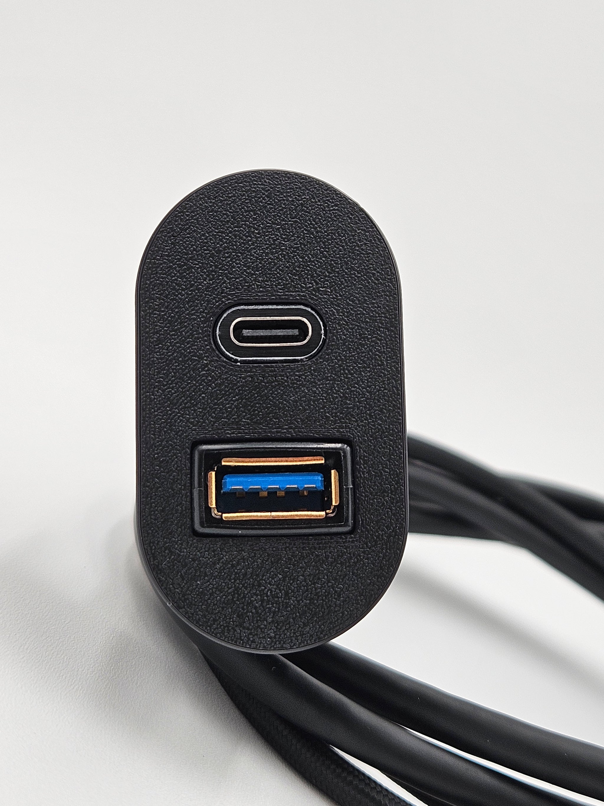 94-04 Mustang coin holder bulkhead with dual, 3ft USB extension cables ...